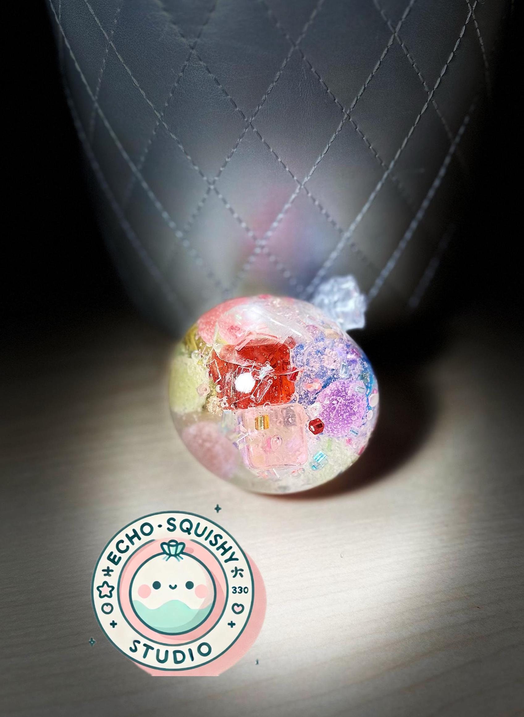 Squishy Ball Crystal Rainbow Squishy Ball. Shiny, Colorful, and ...