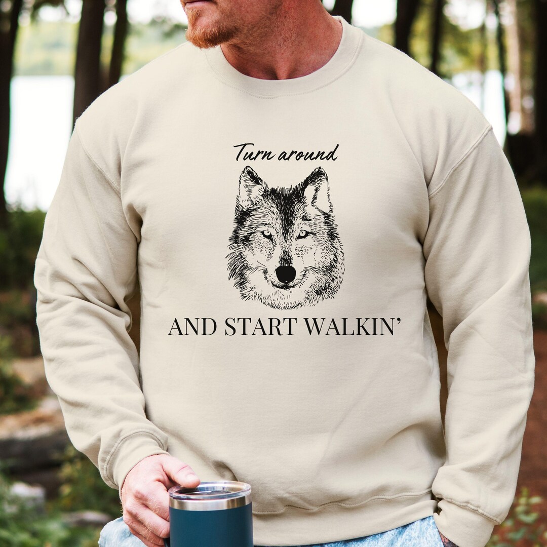 Funny Angry Wolf Graphic Sweatshirt, Funny Sayings Wolf Sweatshirt ...