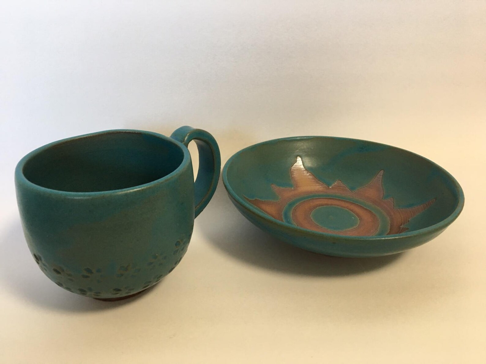 Turquoise Coffee Cup and Saucer - Etsy