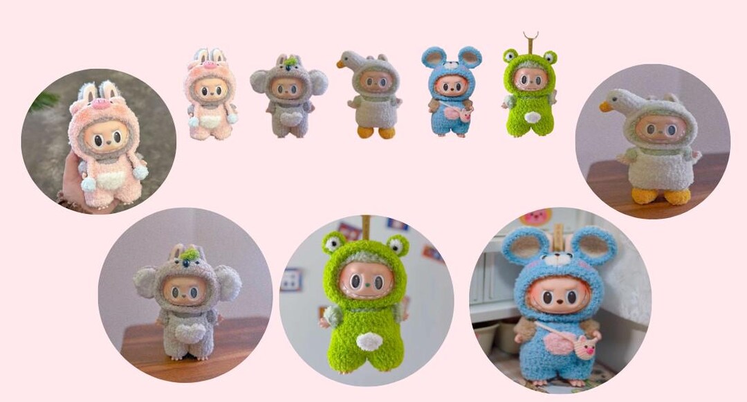 Labubu V1 Outfit Patterns for Crocheting (animals Edition) - Etsy