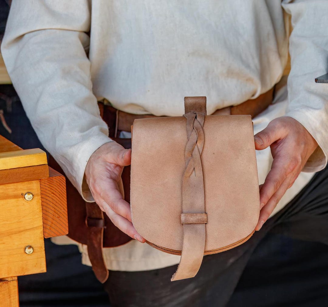 Leather Belt Bag With Strap Closure One of a Kind Leather Fanny Pack ...