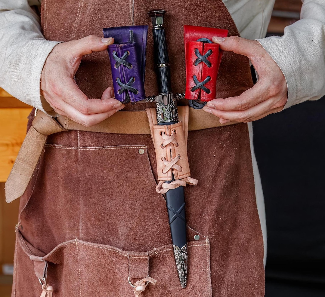 Chaucer SCA Larp Leather Dagger Frog Medieval Accessories Renaissance ...
