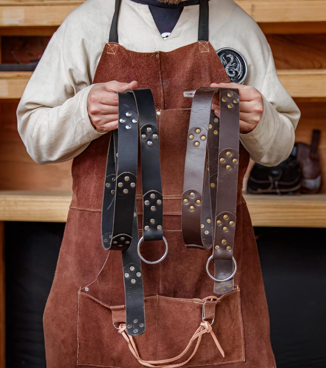Handmade Leather Renaissance Belt for Medieval Costume, Medieval ...