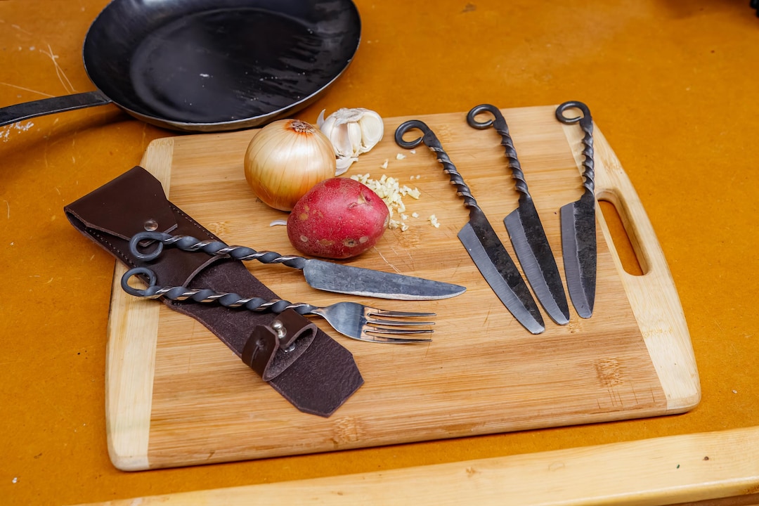Hand Forged Medieval Style Vintage Cutlery Silverware Set for SCA ...