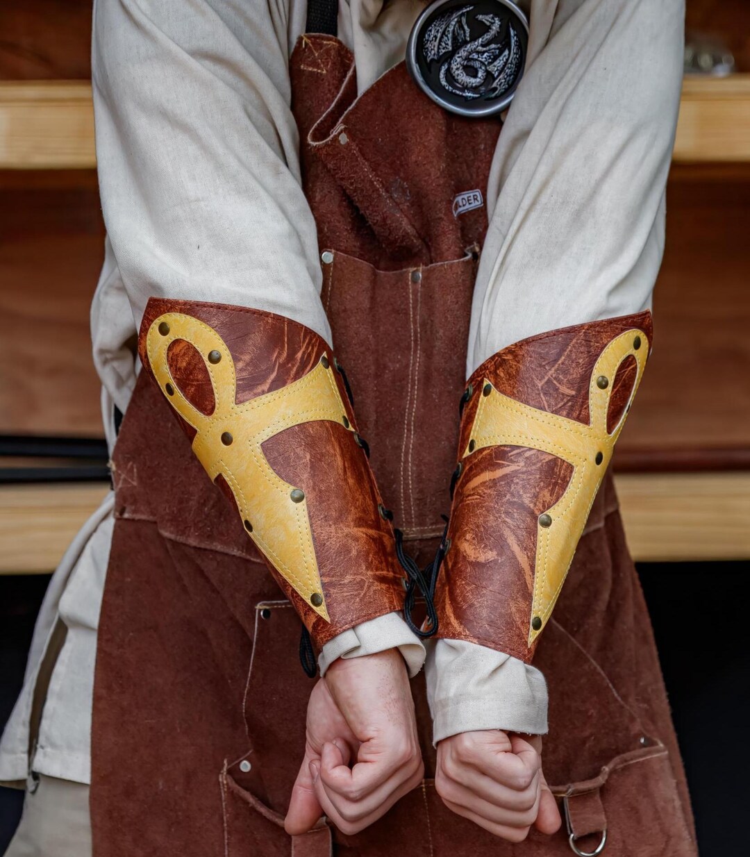 SCA Medieval Renaissance Clothing Leather Bracers Armor Cosplay ...