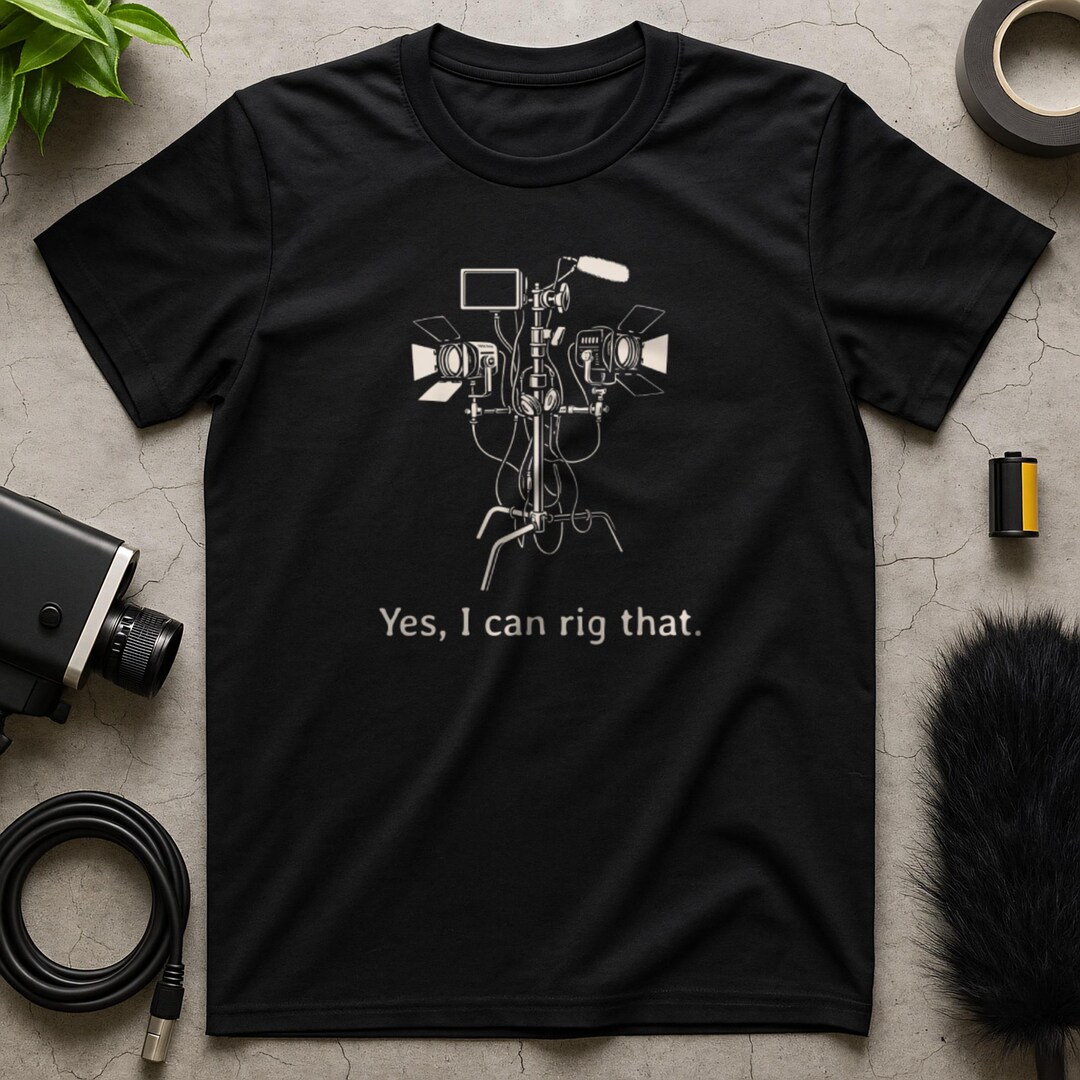 Yes I Can Rig That T-shirt | Funny Filmmaker Gift | Grip & Electric ...