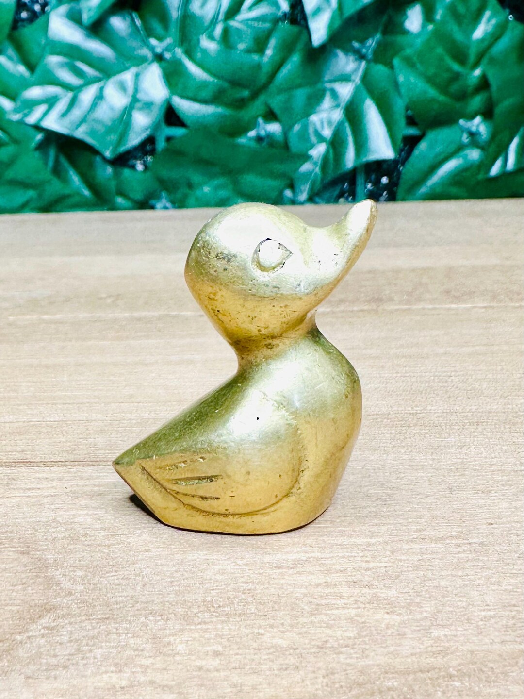 Brass Duck Small Paperweight Metal Bird Duckling 1” Mini Paper Weight ...
