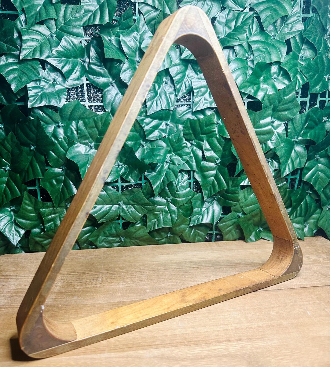 Vintage Pool Table Triangle Rack Wooden Billiards Ball Eight Ball Set ...