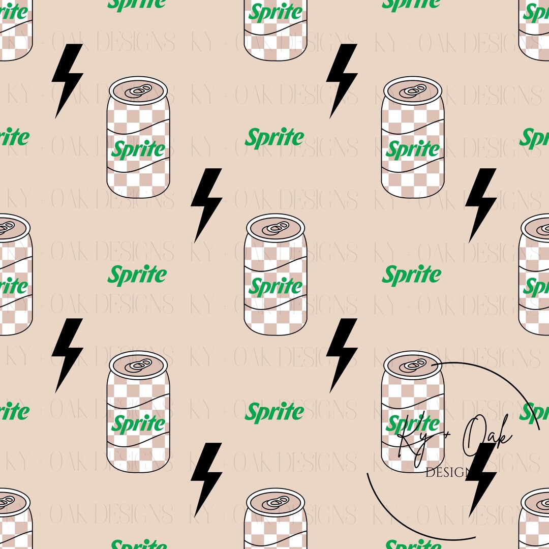 Hand Drawn Sprite Can Checkered Lightning Bolt Boy Version Seamless ...