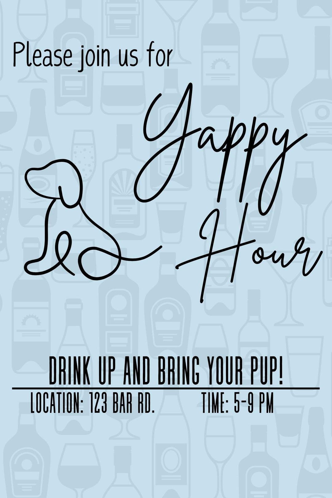 Yappy Hour Canva Template - Etsy