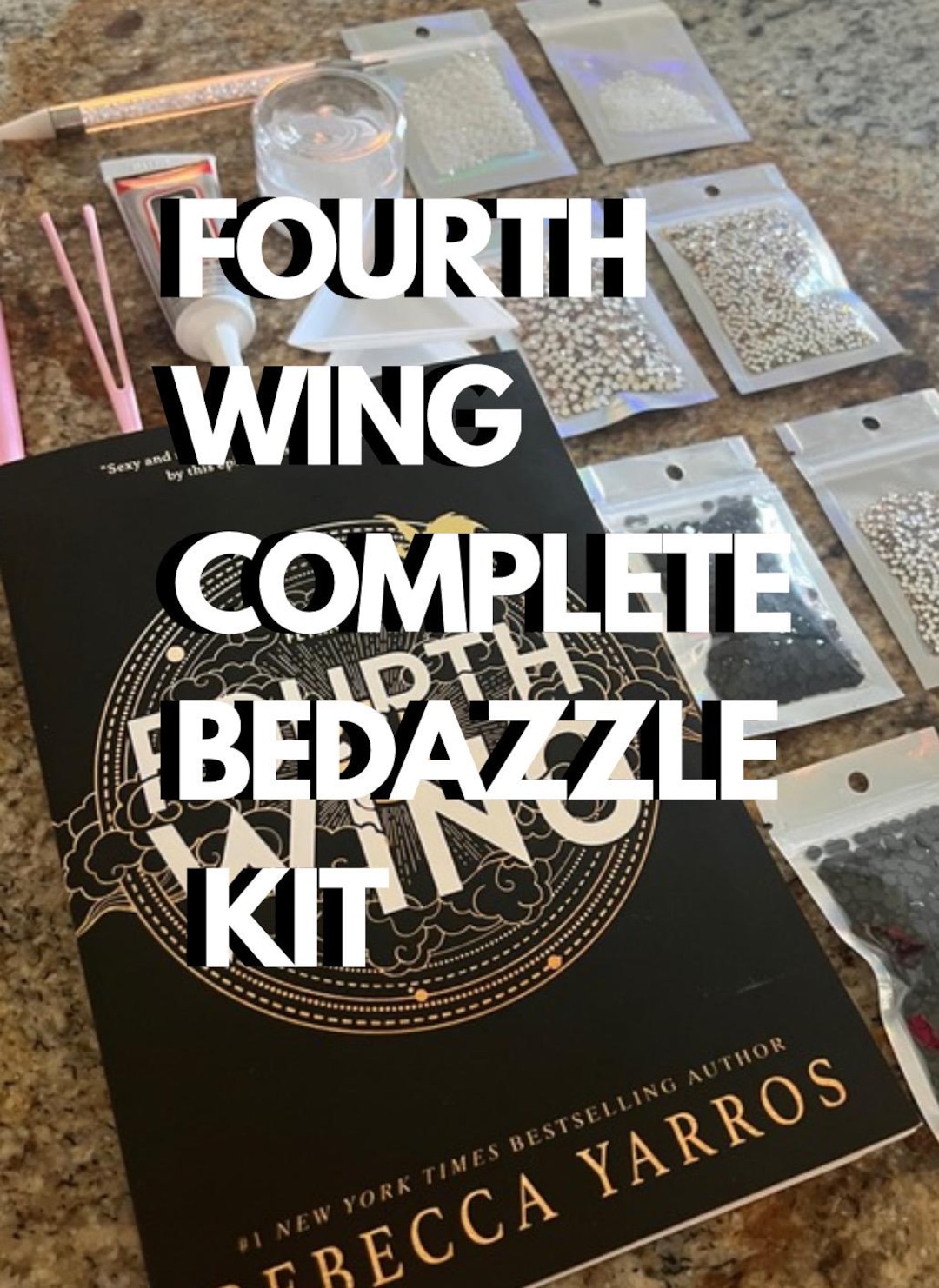 Fourth Wing Book Bedazzle Kit (paperback) - Etsy