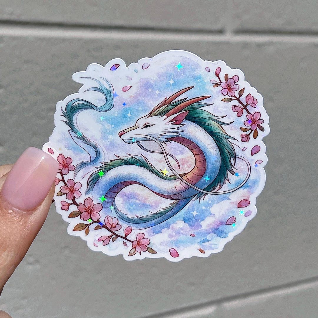 Spirited Away Studio Ghibli: Haku Dragon Form Vinyl Sticker - Etsy