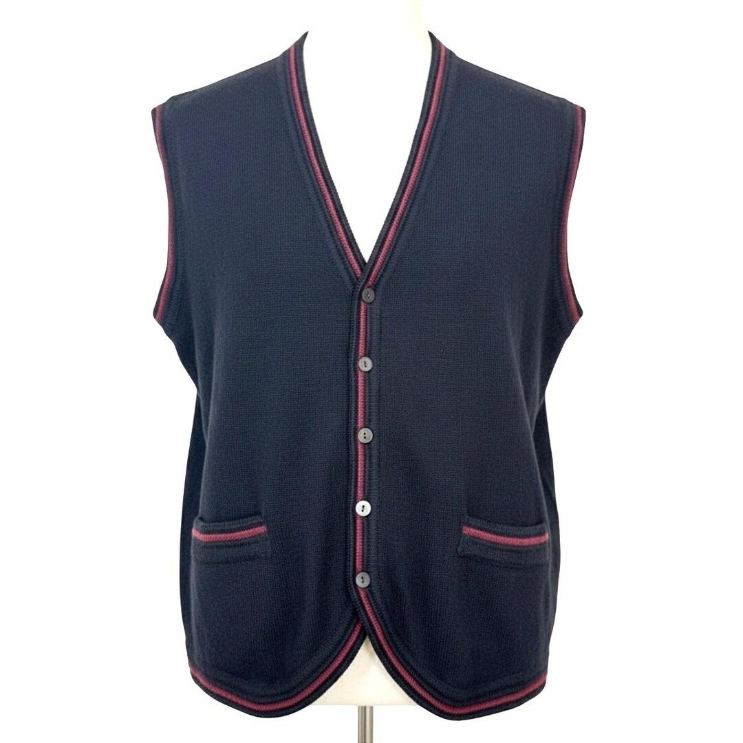 VTG Alpaca Wool Vest Made in Italy Umberto Testi for Fenzi Black Knit ...