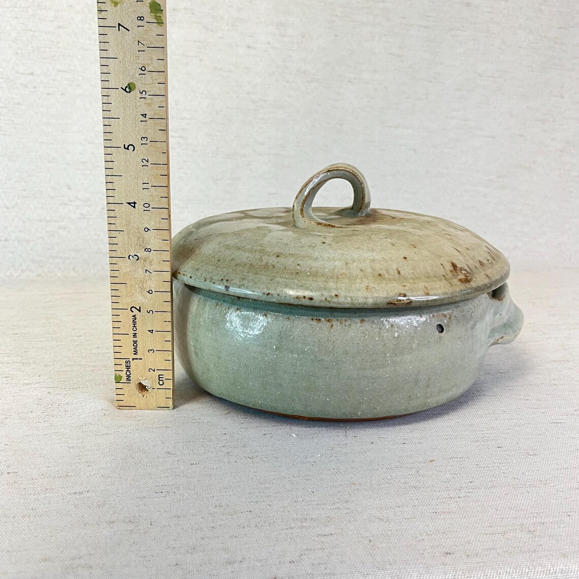 Vintage Stoneware Casserole Dish | 1970s Studio Pottery | Rustic Lidded ...