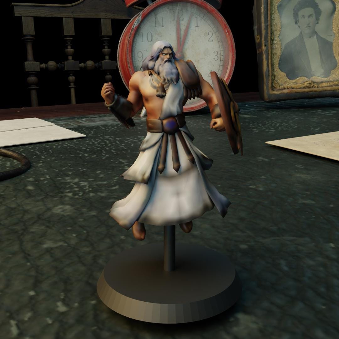 Zeus Tabletop Miniature – Smite-inspired King of the Gods | 3D Printed ...