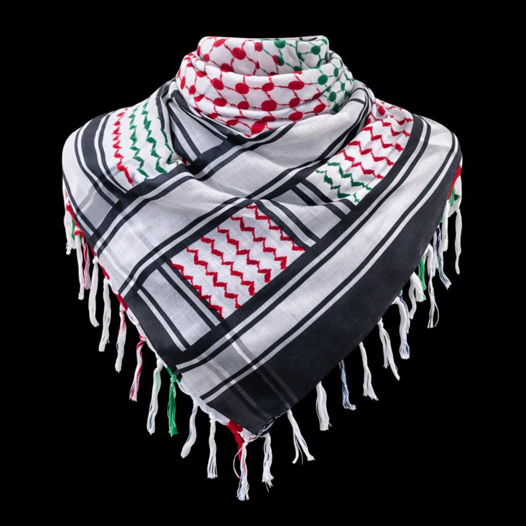 Unisex Palestinian Keffiyeh | Arab Shemagh Scarf | Islamic Head Wrap ...