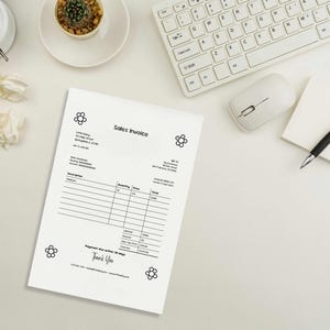 Letter Paper US Sales Tax Invoice Template Google Docs Microsoft Word ...