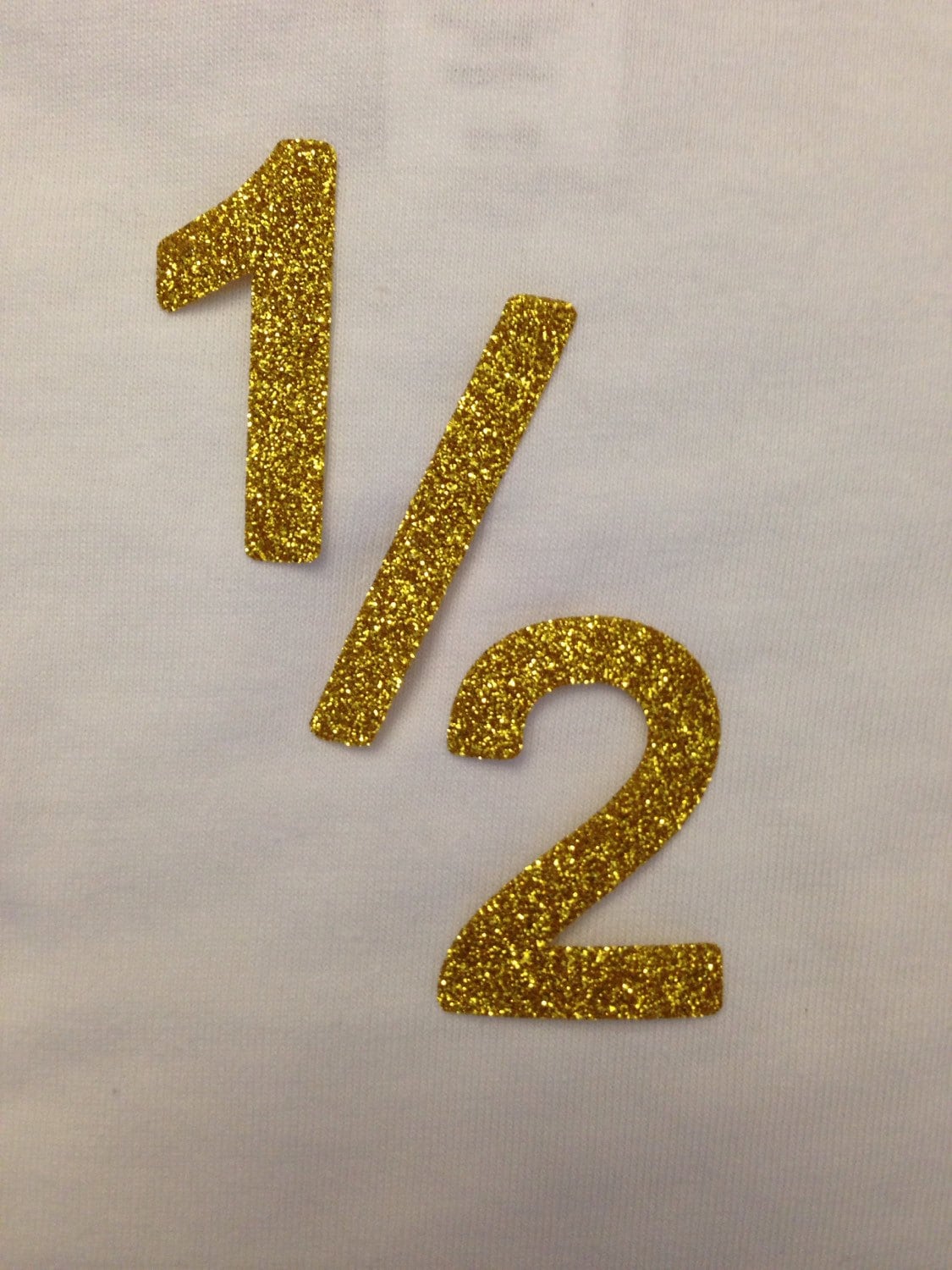 Gold Glitter Iron-on Vinyl 1/2 Number for Yearly, Monthly, or Birthday ...