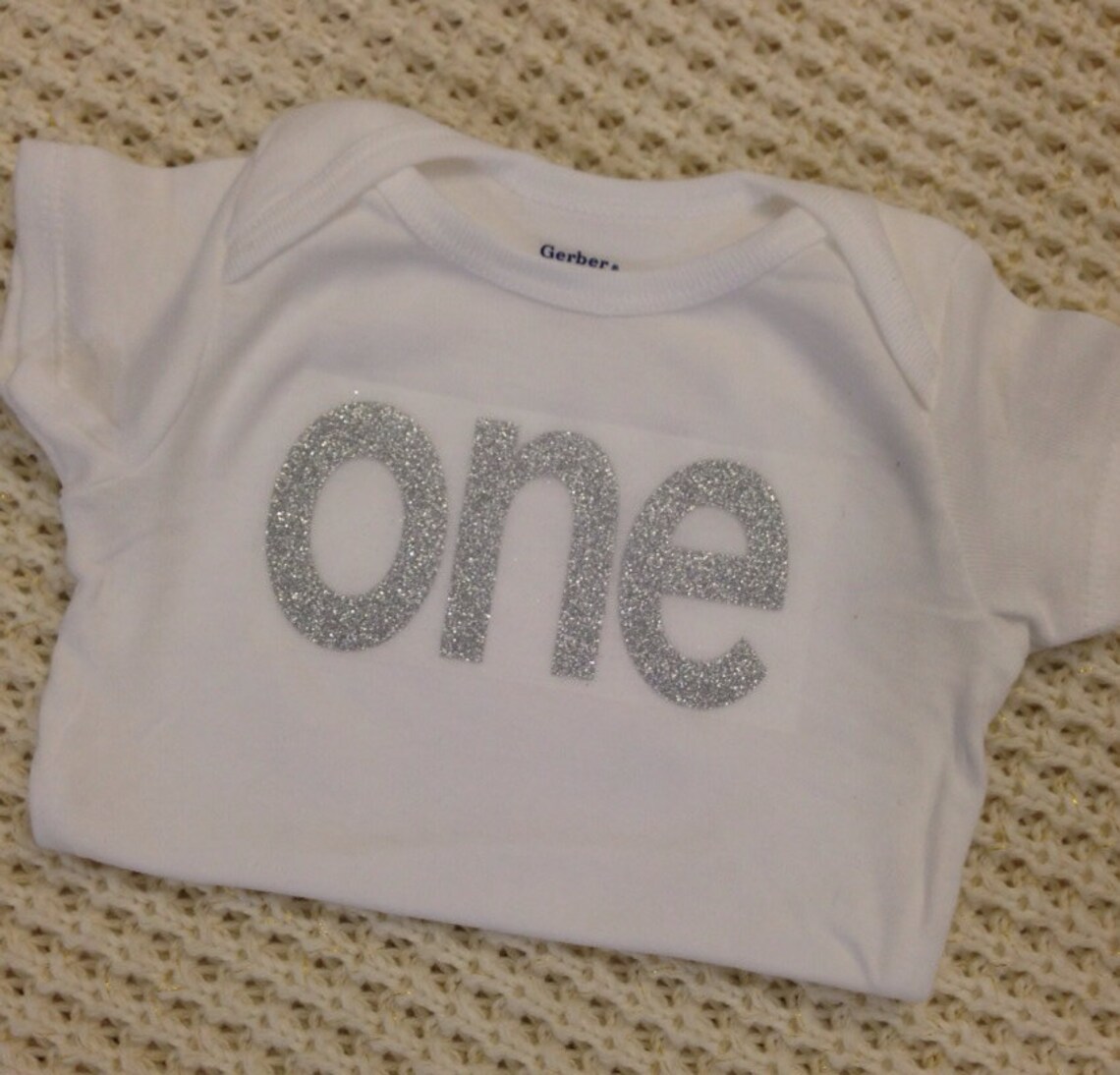 Silver Glitter Iron-on Vinyl "one" Lettering for Yearly, Monthly, or ...