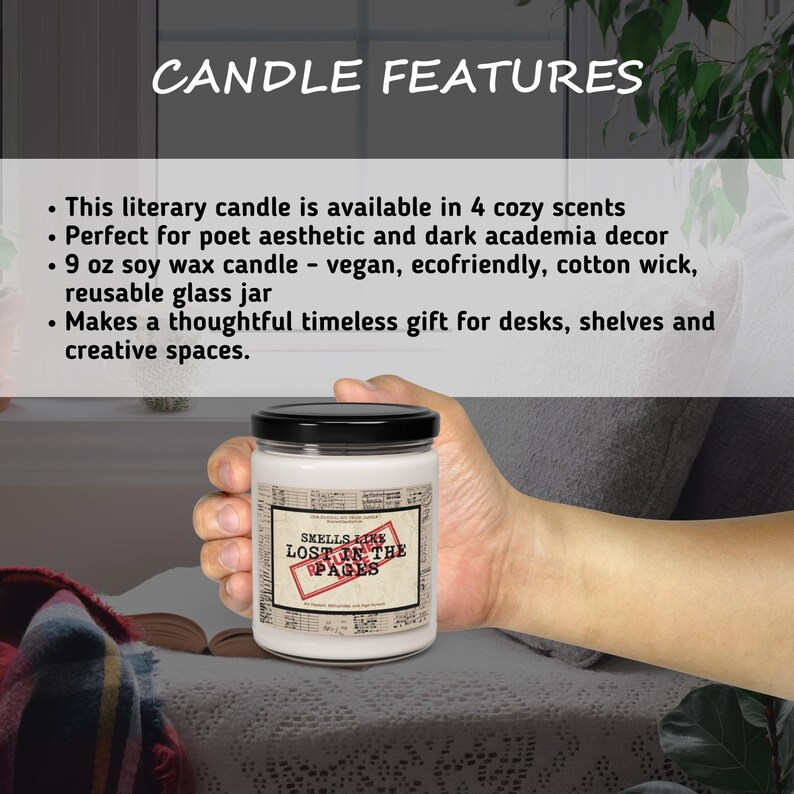 Lost in the Pages, Returned Late Candle, Poet Aesthetic Literary Decor ...