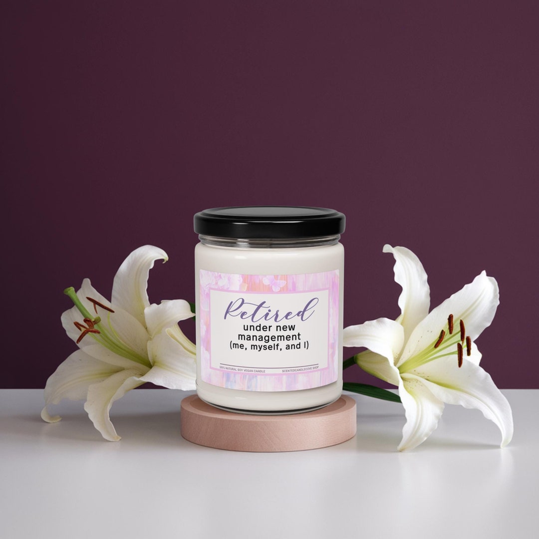 Funny Retirement Candle, Retired Gift for Women, Coworker Farewell ...