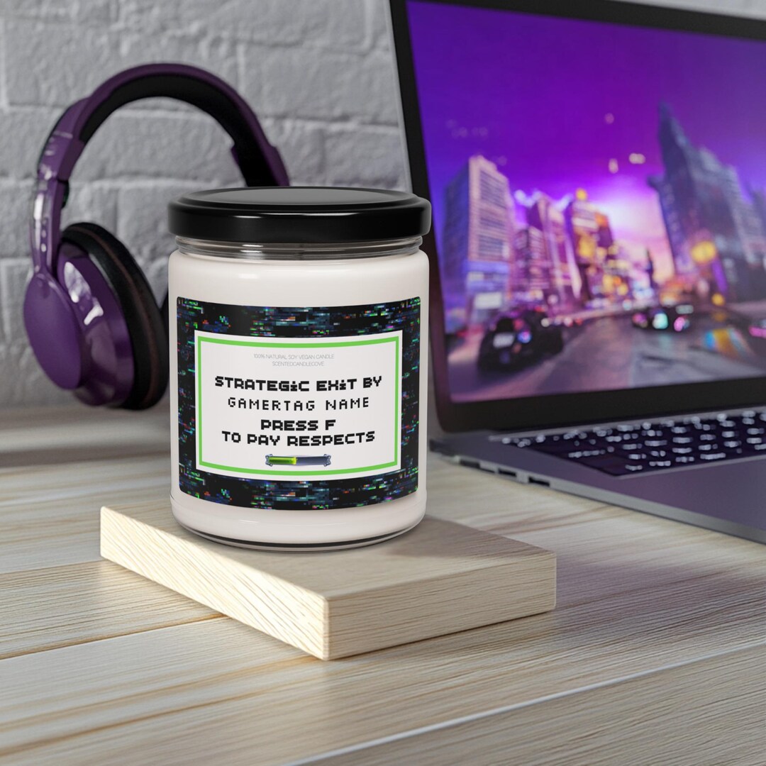 Personalized Gamer Candle, Custom Gamertag Scented Soy Candle for ...