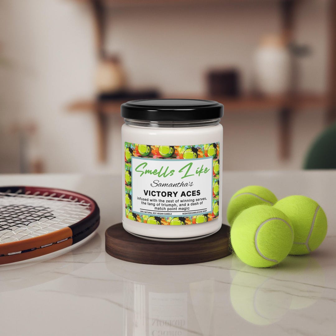 Personalized Tennis Candle, Custom Scented Candle, Unique Funny Tennis ...