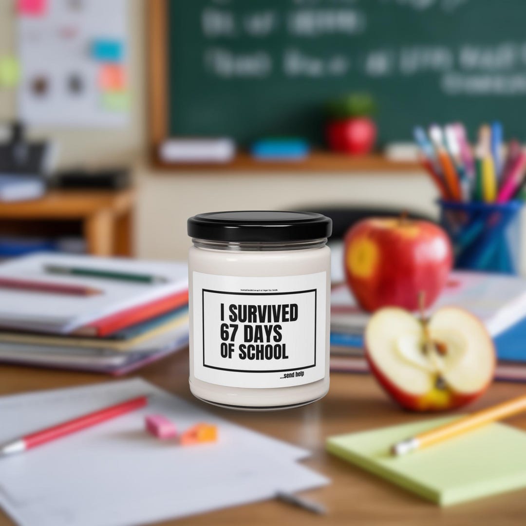 Funny Teacher Candle Gift for Students, Classroom Desk Decor, School ...