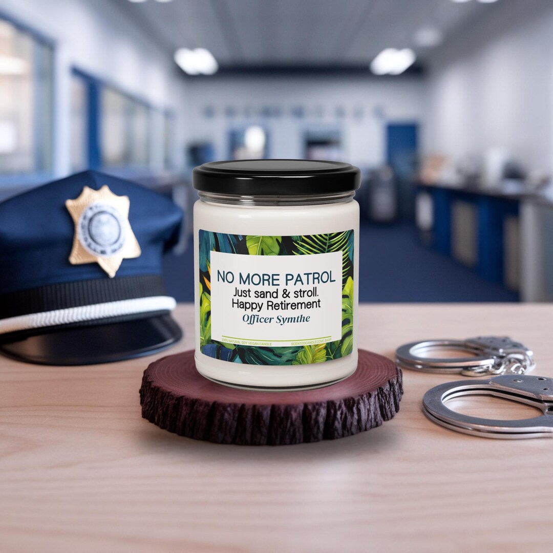 Personalized Police Retirement Candle, Funny Retiring Law Enforcement ...
