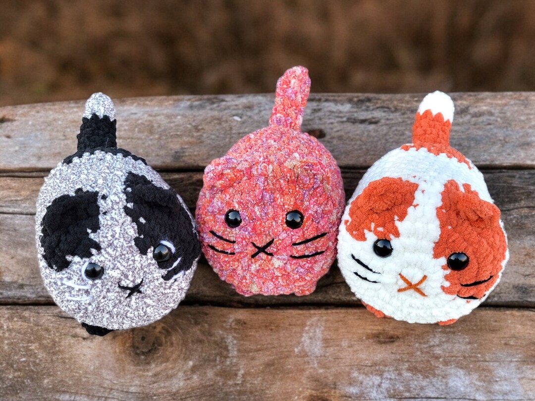 Loaf Kitty Crochet/blanket Yarn Plush Cat/farmhouse Decor/kitty Kat ...