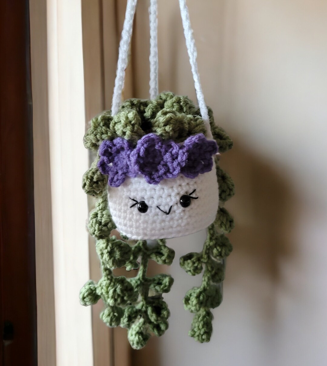 Crochet Pothos Hanging Plant, String of Leaves, Flowering Vine, No Fuss ...