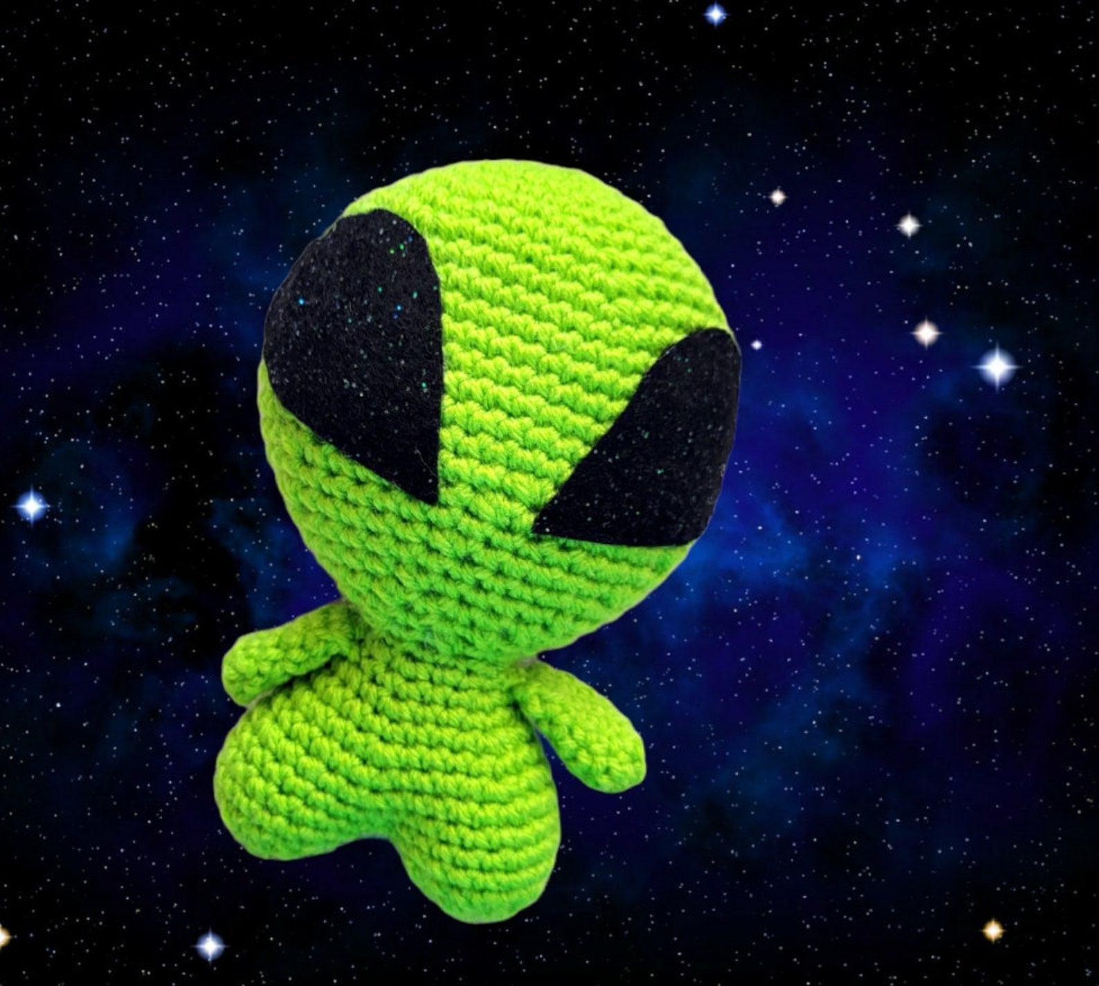 Crochet Alien Plushie: Chubby Green Space Dude - Etsy