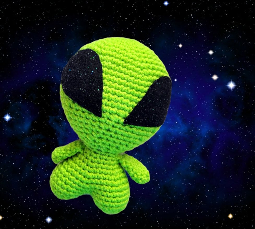 Chubby Alien Plushie Crochet Space Dude Area 51 Outer Space | Etsy