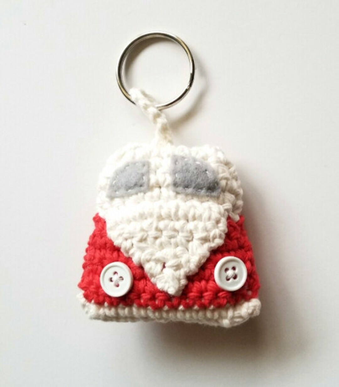 VW Bus Keychain Crochet Van Key Ring Mini Bus Travel Key - Etsy