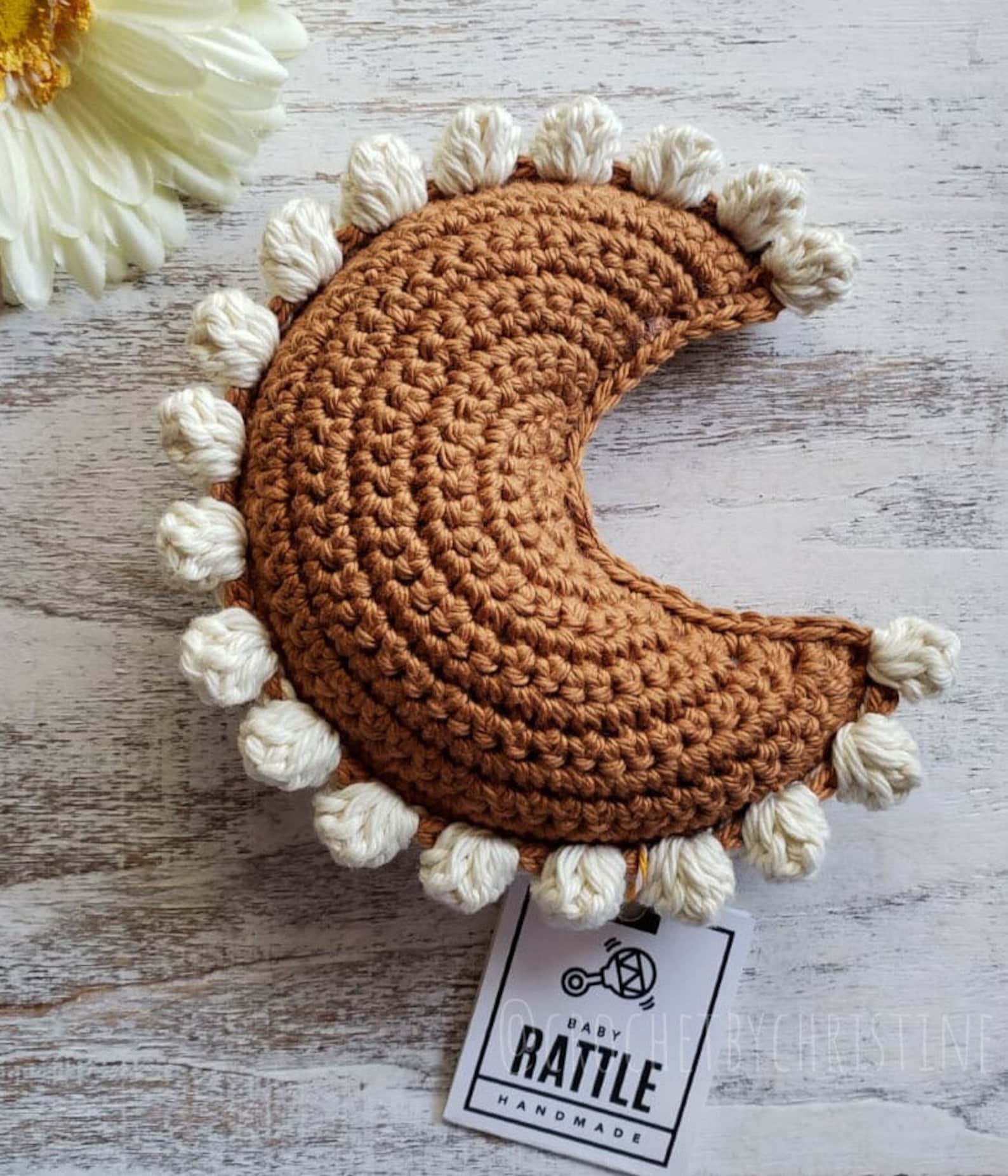 Baby Rattle Boho Moon Rattle Celestial Baby Shower Gift - Etsy