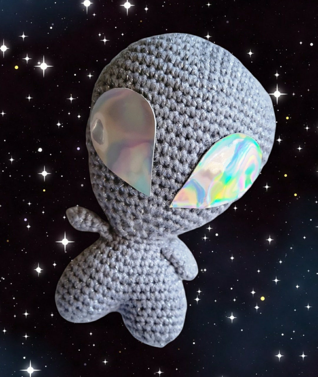 Chubby Alien Plushie, Crochet Space Dude, Area 51, Outer Space Alien ...
