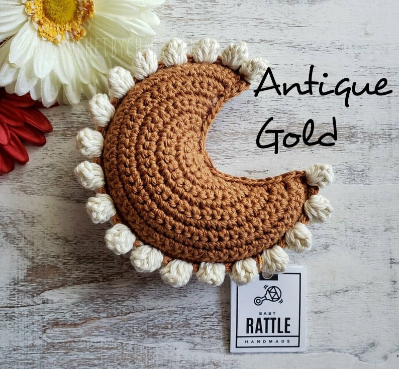 Baby Rattle Boho Moon Rattle Celestial Baby Shower Gift - Etsy