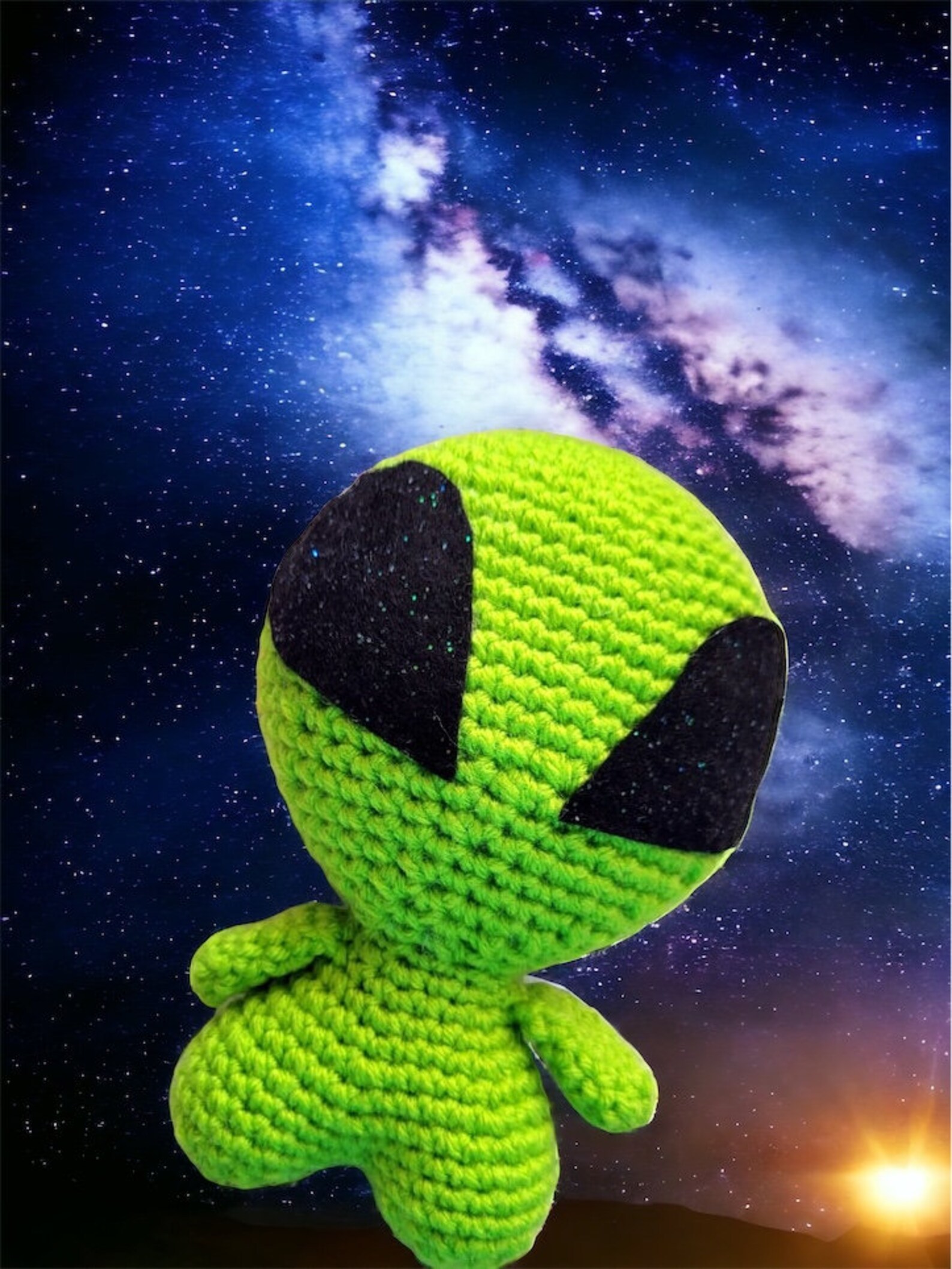 Crochet Alien Plushie: Chubby Green Space Dude - Etsy