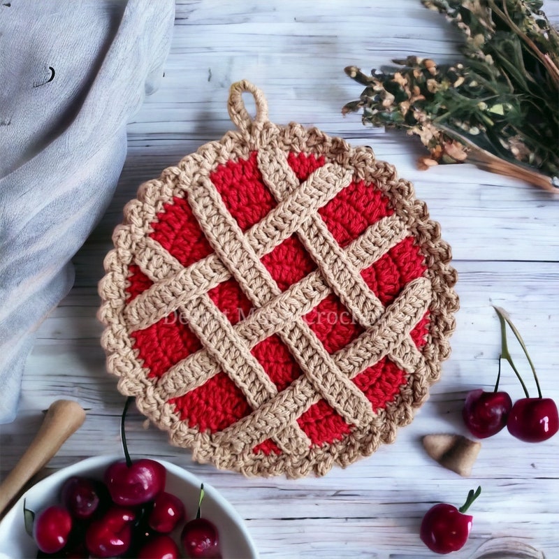Crochet Cherry Pie - Etsy