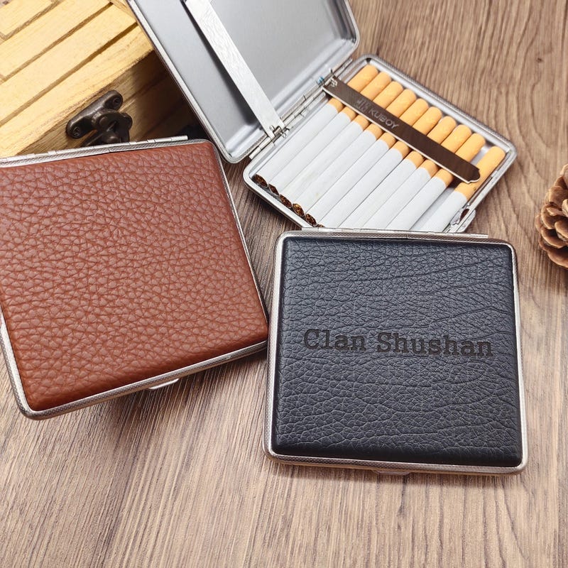 Leather Cigarette Case - Etsy