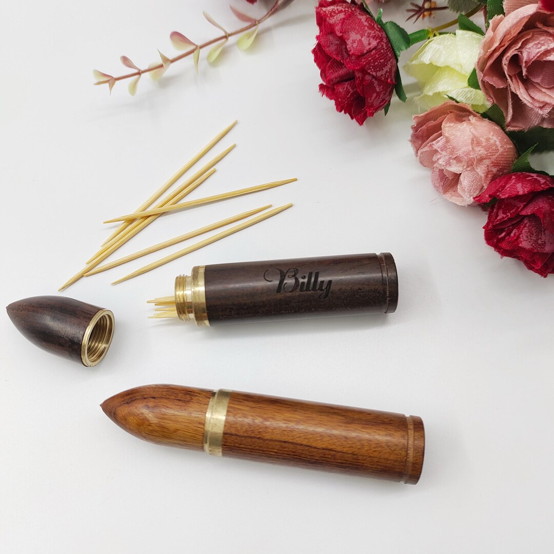 Customized Mini Toothpick Box,father's Day Gift,home Gift,artisan ...