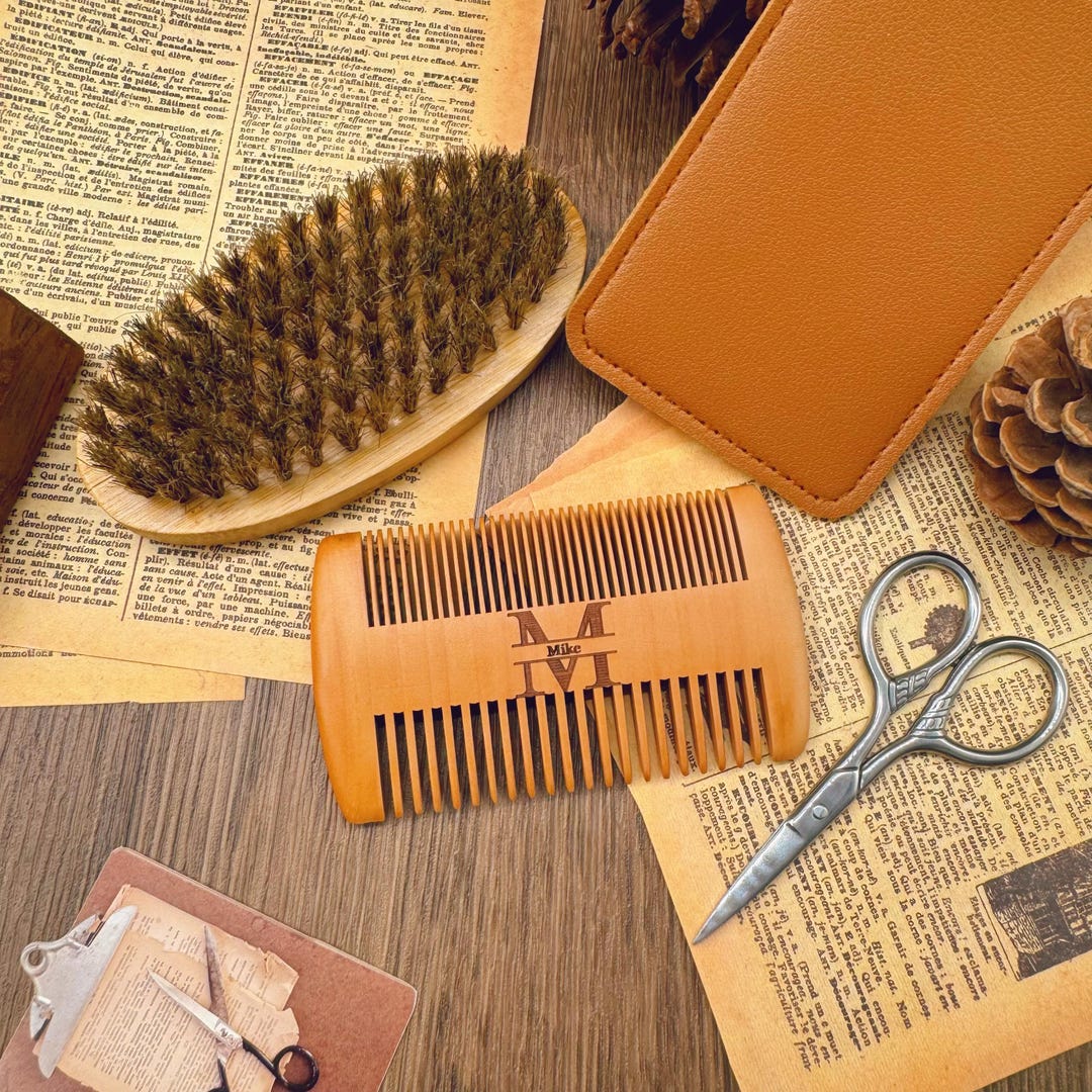 Gift for Men,personalized Beard Care Set,best Man Beard Comb,shaving ...