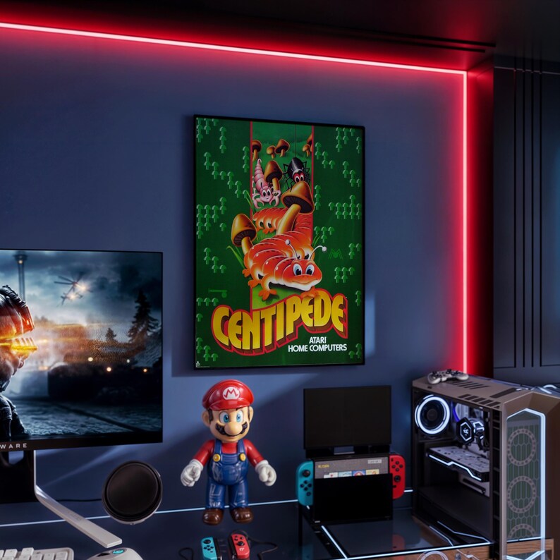 Centipede Atari Video Games Poster Retro Cute Animal Cartoon Arcade ...