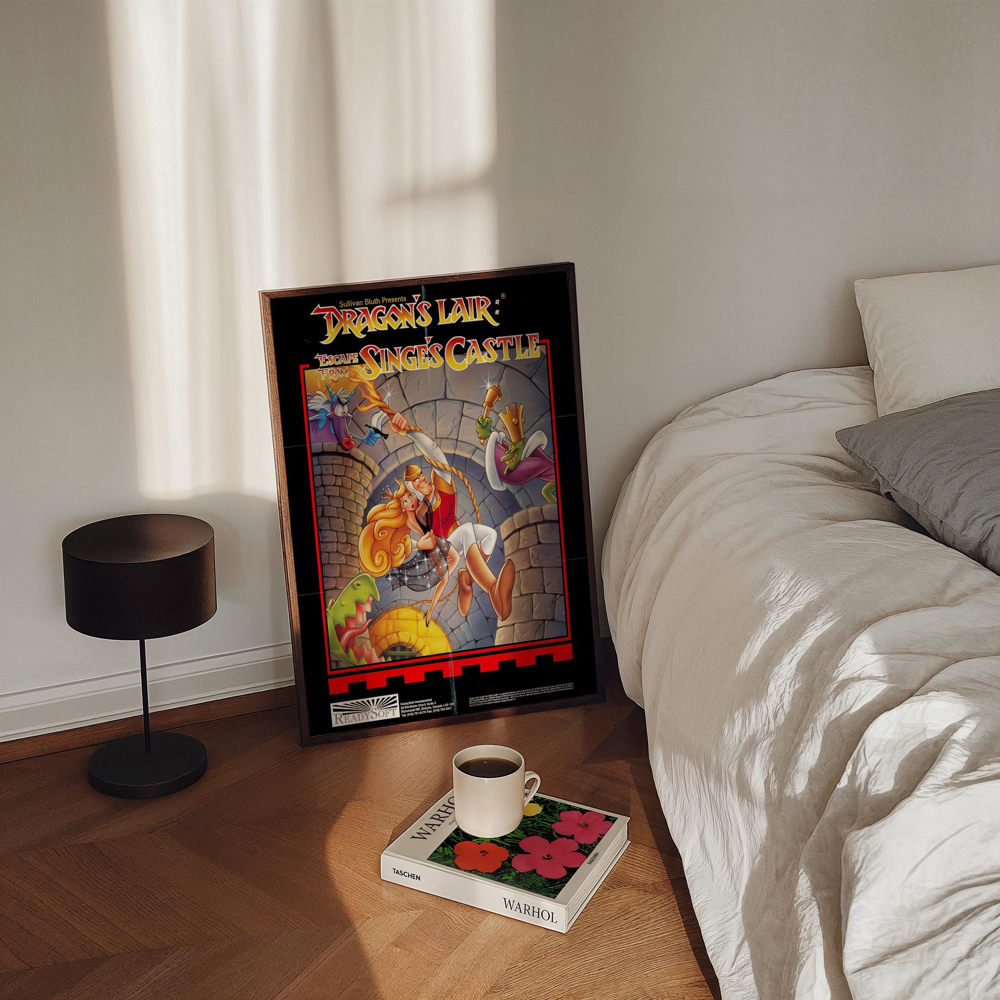 Dragons's Lair 90's Video Game Poster Retro Arcade Theme Wall Art Kids ...