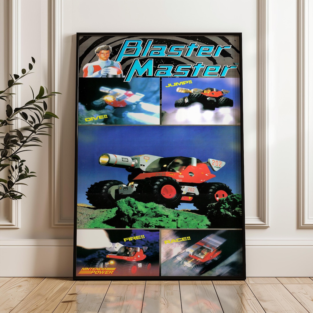 Vintage Blaster Master Nintendo Power Poster Retro Arcade Theme Decor ...