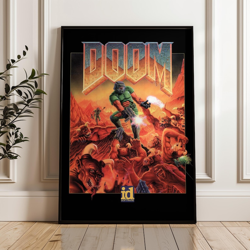 Doom Retro Video Game Poster: Arcade Theme Print (digital Download) - Etsy