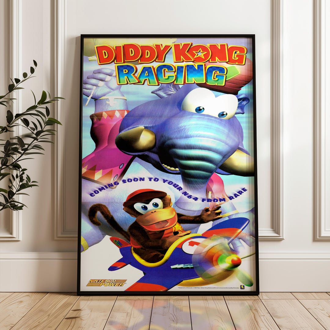 Diddy Kong Racing Poster | Retro Nintendo Power Art (digital Print) - Etsy