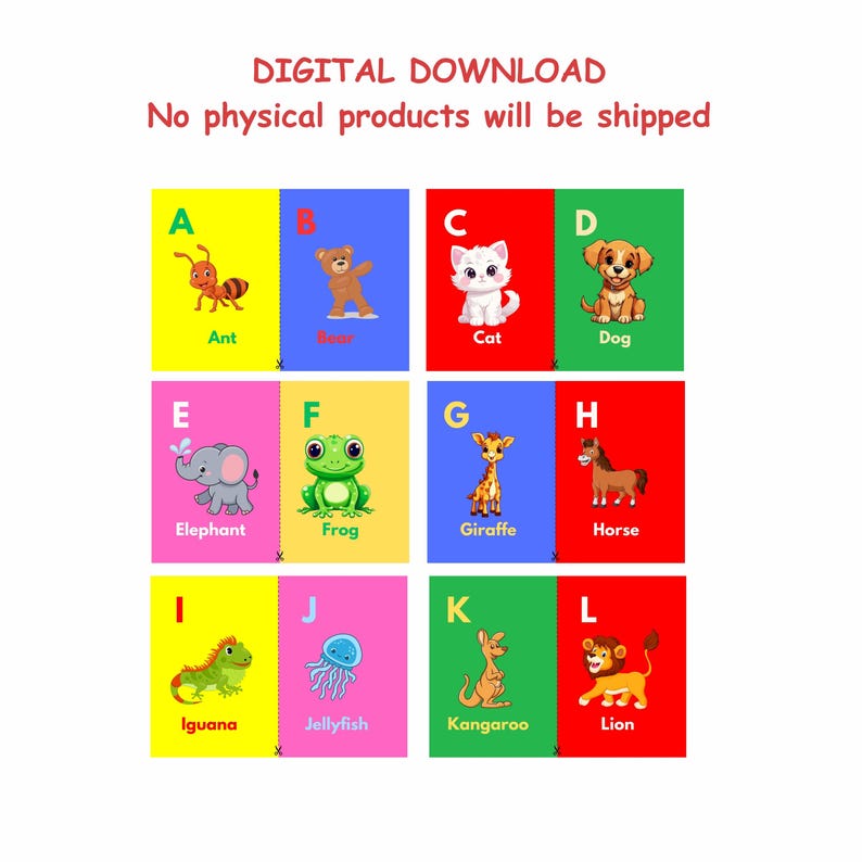 A to Z Vehicles Alphabet Cards for Kids Educational Transportation ...