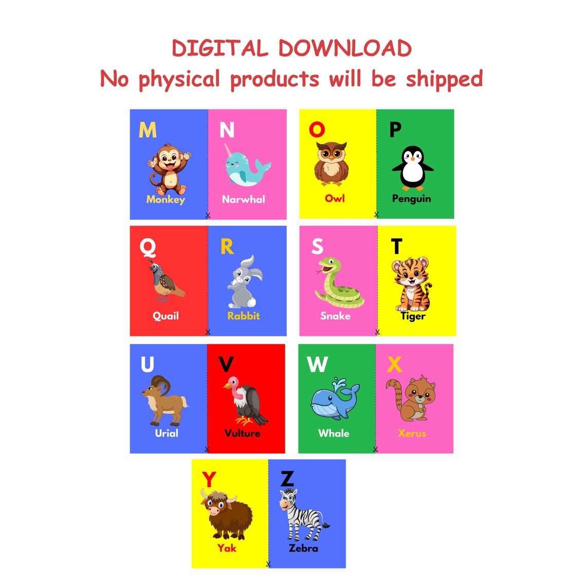A to Z Vehicles Alphabet Cards for Kids Educational Transportation ...