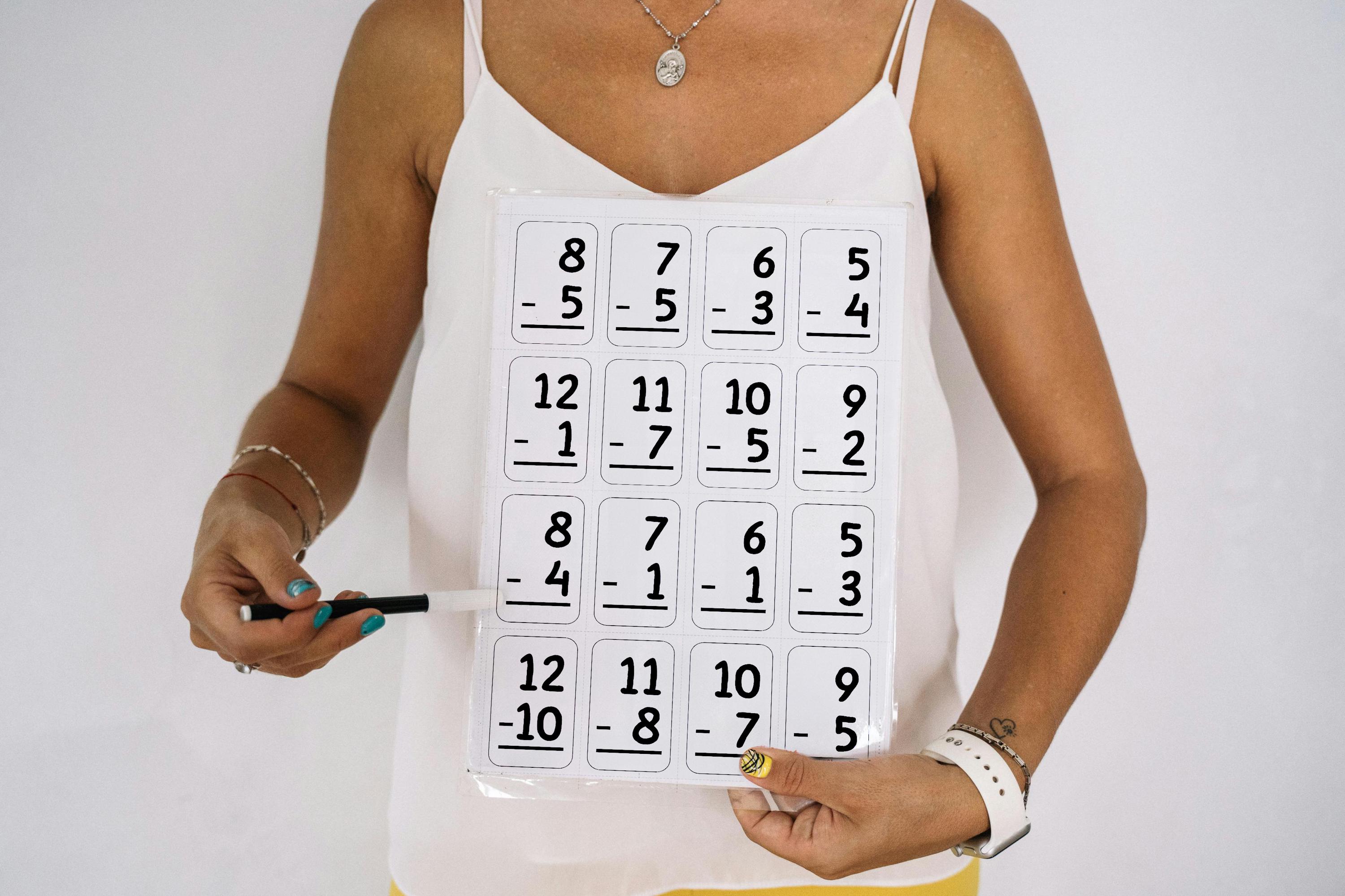 Printable Addition & Subtraction 384 Flash Cards, First Grade Math ...